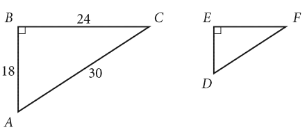 Digital SAT Math : Right triangles and trigonometry - Practice Questions
