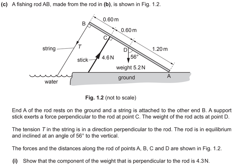 CIE AS & A Level Physics : 4.1 Turning effects of forces - Exam style ...