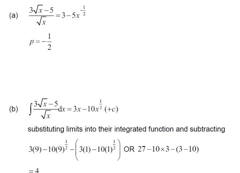 IB Math AA Question bank-Topic: SL 5.11 Definite integrals, including ...