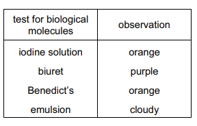 A level Biology 2.1 Testing for biological molecules - Exam style ...