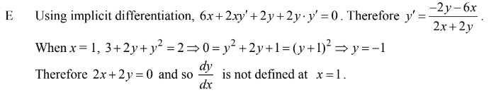 AP Calculus BC : 3.2 Implicit Differentiation- Exam Style questions ...