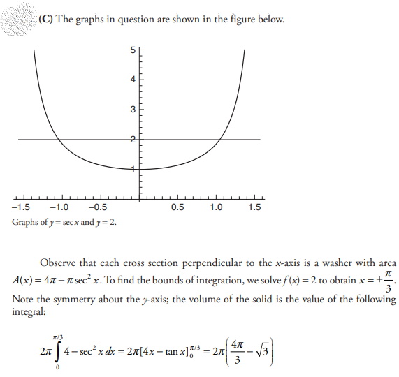 AP Calculus BC : 8.11 Volume with Washer Method: Revolving Around the x ...