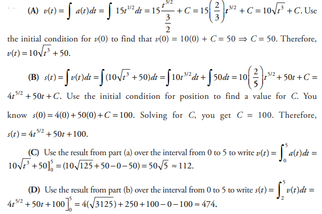 Ap Calculus Bc 8 2 Connecting Position Velocity And Acceleration Of