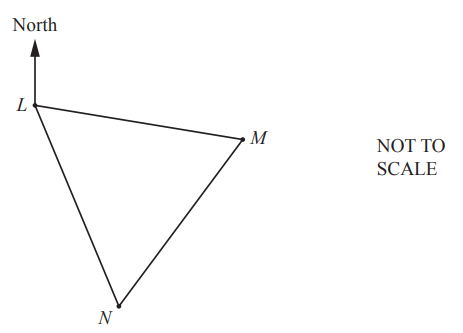 iGCSE Mathematics (0580) :E6.1 Interpret and use three-figure bearings ...